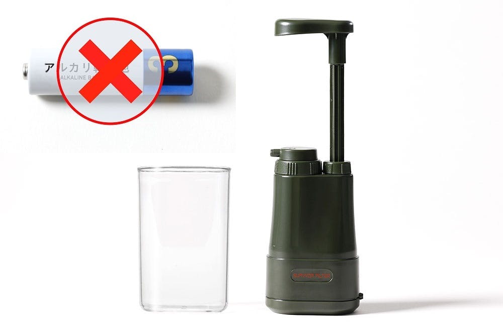 泥水が飲み水に!【一家一台、非常用に水確保】ポータブル浄水器サバイバーフィルター Campfire キャンプファイヤー