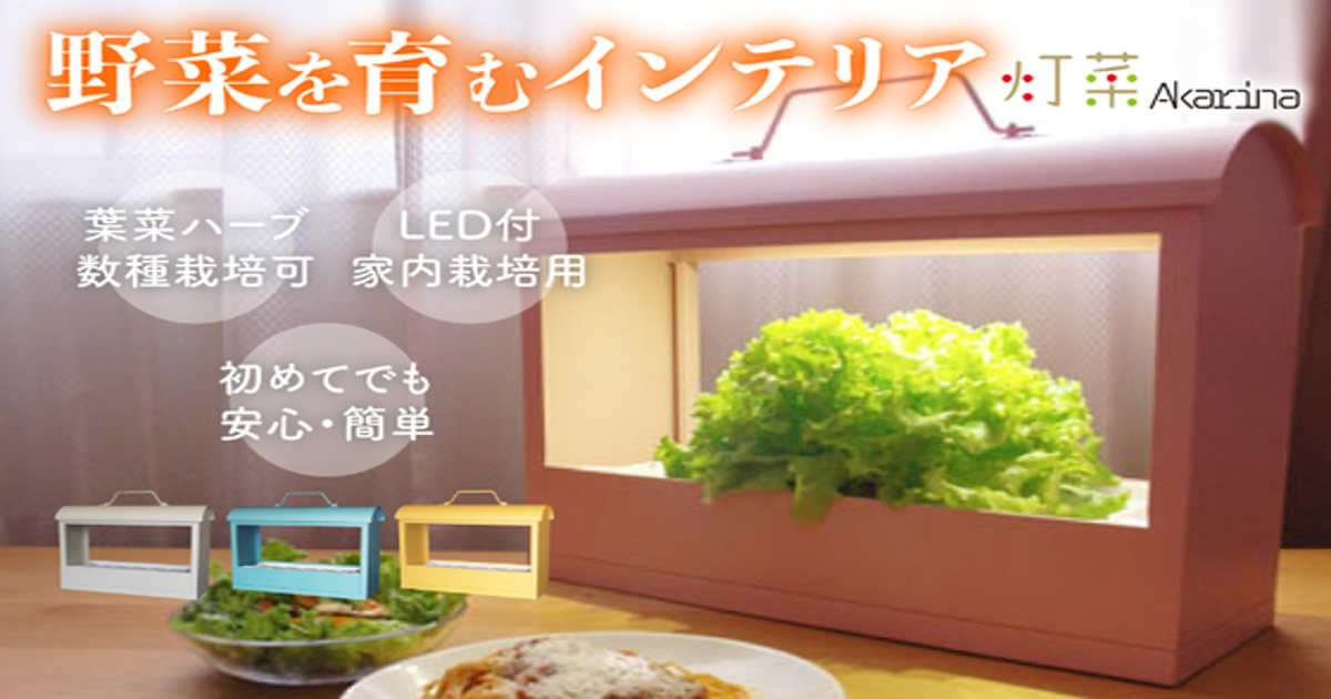室内で野菜やお花を育むインテリア「LED植物水耕栽培器 Akarina」 - CAMPFIRE (キャンプファイヤー)